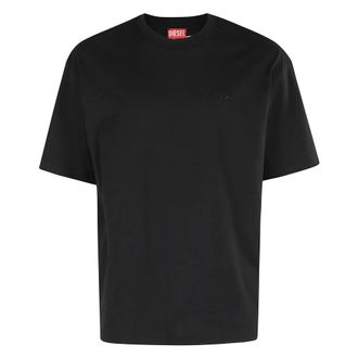Diesel Schwarzes T-Shirt mit kurzem &Auml;rmel und Logo - - Tops - Herren - Schwarzk - S