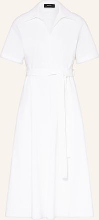 Theory Kleid Mit Leinen weiss