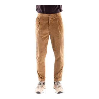 Paolo Pecora Homme, Pantalons, Brun, Taille: L Pantalon en velours c&ocirc;tel&eacute; Pinwale