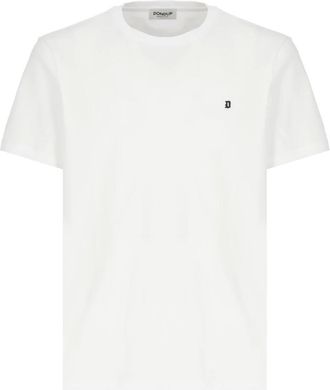 Dondup Homme, Tops, Blanc, Taille: XL T-shirt en coton avec logo