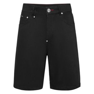 Philipp Plein Homme, Shorts, Noir, Taille: W31 Denim Shorts Formentera Skull