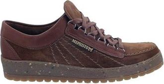Mephisto Rainbow 9858/1335 Chaussures basses marron en daim et cuir lisse Technologie Soft Air Largeur G Marron, marron, 40.5 EU
