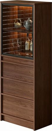 Generic Sideboard, modulares Sideboard und Weinschrank, mehrstufige Aufbewahrung mit F&auml;chern Schaffung eines stimmungsvollen Aufbewahrungsbereichs(L-60CM)