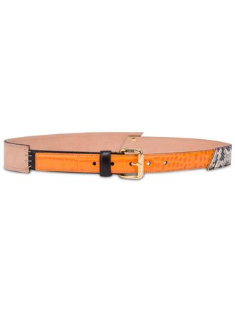 Moschino ceinture à design patchwork - Orange