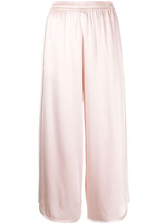 Adam Lippes pantalon en soie &agrave; coupe ample - Rose