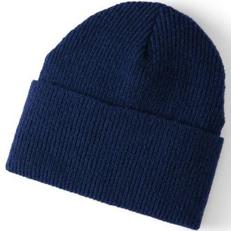 Lands End CashTouch M&uuml;tze, Herren, Gr&ouml;&szlig;e:LXL regular, Blau, Elasthan/Polyacryl/Nylon-Mischung, by Lands End