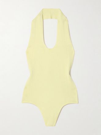 Khaite Body Dos Nu En Mailles Stretch Toto - Jaune