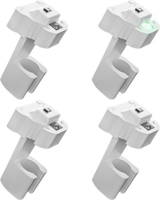 Generico LED-Badmintonschläger, Set mit 4 Schlägern mit Clip und Licht, LED-Trainingslampe für den Einsatz im Freien und im Hof, für Gruppenaktivitäten und Fam