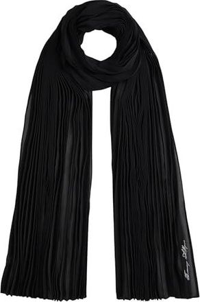 Tommy Hilfiger Tommy Script Chiffon Scarf Aw0Aw18049 &Eacute;charpe l&eacute;g&egrave;re, Black (Black), Taille Unique Femme