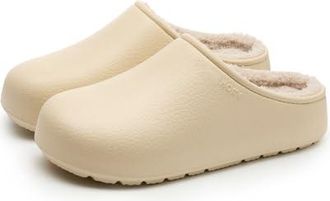 Generic Pantoufles dhiver unisexes imperm&eacute;ables doubl&eacute;es antid&eacute;rapantes pour la maison, la maison, lint&eacute;rieur et lext&eacute;rieur, semelle antid&eacute;rapante, beige, 36 