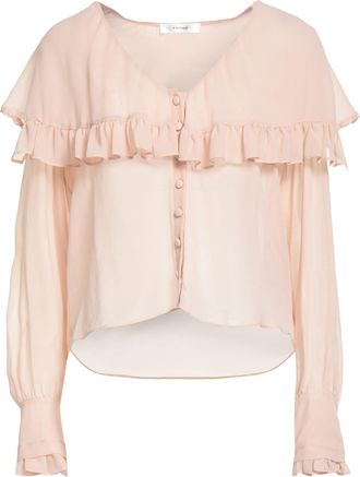 Frame Denim SHEER RUFFLE BLOUSE