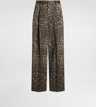 Dolce & Gabbana Leopard-print Jacquard Trousers - Mann Hosen Und Shorts Animalprint 48