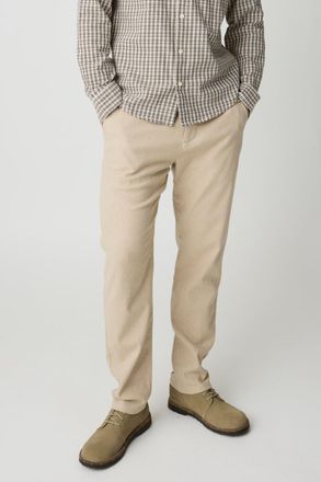 Knowledge Cotton Apparel Herren vegan Hose Chuck Regular Flanell Hellgrau Meliert