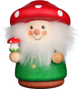 Christian Ulbricht Wackelmännel Pilzmännle bunt | handbemalte Holzfigur aus dem Erzgebirge. Mit witzigem Wackeleffekt, bunten Farben und traditioneller Handwerkskunst