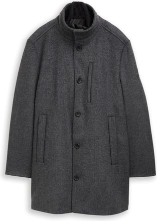 Tom Tailor Herren 1049395 Plussize Plus Size-2-in-1 Wollmantel mit Abnehmbarer Innenjacke, 30500-Dark Grey Black Herringbone, 4XL
