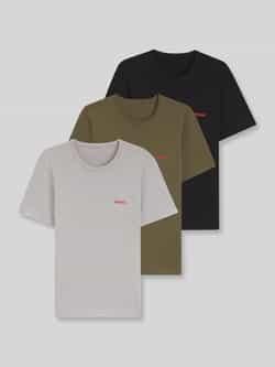 HUGO BOSS Regular Fit T-Shirts aus reiner Baumwolle im 3er-Pack
