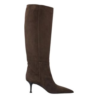 Premiata Botte en Daim &agrave; Hauteur de Genou - Femme - Chaussures - Brun - Taille: 37 EU