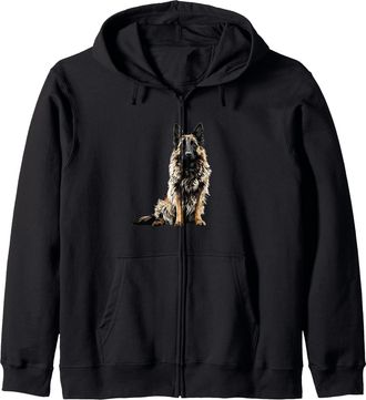 Whyitsme Design Belgischer Tervuren-Hund Illustration Kapuzenjacke