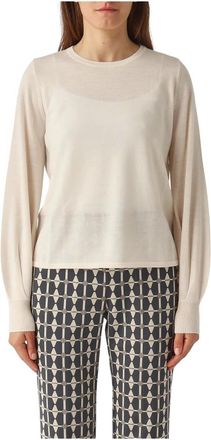 Maliparmi Maliparmi, Femme, Pulls, Blanc, Taille: 40 FR Maille &agrave; Col Rond