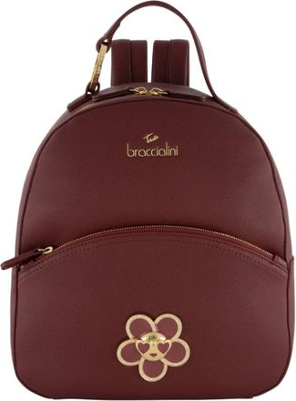Braccialini Femme, Sacs, Brun, Taille: ONE Size Sac &agrave; dos compact en similicuir