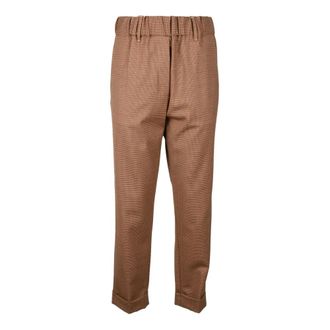 Nine In The Morning Morgen Pantalone aus Polyester-Wollmischung - - Trousers - Damen - Braun - W25