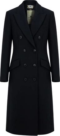 Elisabetta Franchi Manteau long crois&eacute; - Femme - Manteaux - Noir - Taille: 38 FR