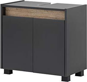 Schildmeyer Waschbeckenunterschrank 146318 Cosmo, 57 x 54,5 x 33 cm (BxHxT), anthrazit