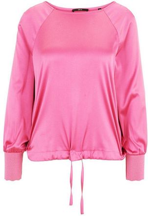 Zero Satinbluse Damen mit Strickb&uuml;ndchen