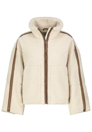 Sublevel Winterjacke Damen Sherpa Teddyfleecejacke Oversize mit Stehkragen und Leistentaschen