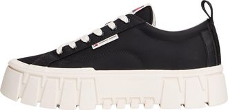 Tommy Jeans Damen Tjw Flatform Chunky Sneaker En0en03036 Low Top, Black (Black), 37 EU