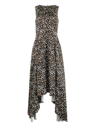 Loewe robe &agrave; imprim&eacute; abstrait - Marron