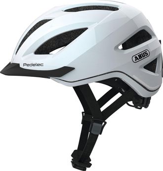 ABUS City-Helm Pedelec 1.1 - Fahrradhelm mit R&uuml;cklicht f&uuml;r den Stadtverkehr - f&uuml;r Damen und Herren - Wei&szlig;, Gr&ouml;&szlig;e M