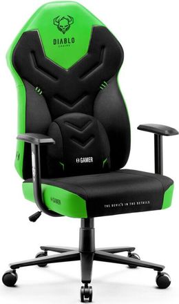 Diablo Diablo - X-Gamer 2.0 Gaming Stuhl Computerstuhl ergonomischer Bürostuhl Gamer Chair Schreibtischstuhl: Grün