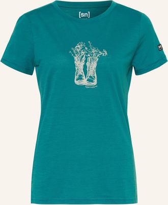 super.natural T-Shirt Flower Boots gruen