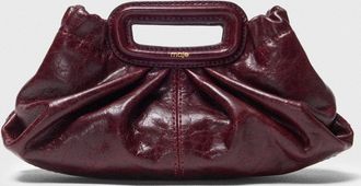 Maje Mini-clutch Aus Craquelé-leder - Rot Bordeaux - Maje