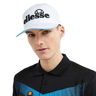 Ellesse Casquette de Golf brodée 3D Pineta à visière Plate pour Homme, Blanc, Taille Unique