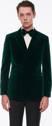 Fursac Veste de smoking crois&eacute;e en velours - Taille 50 - Homme