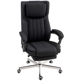 Vinsetto Chaise Bureau Fauteuil de Bureau Chaise Ergonomique Hauteur r&eacute;glable Dossier inclinable accoudoirs Repose-Pieds et Appui-t&ecirc;te si&egrave;ge &agrave; roulettes pivota