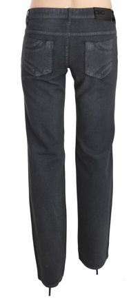 Costume National Womens Straight-Leg Denim Jeans Gray Cotton