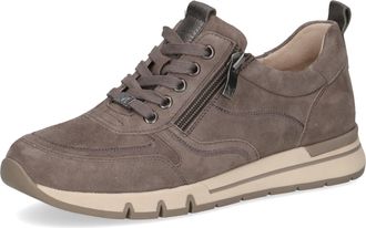 Caprice Caprice Comfort Damen Sneaker flach aus Leder Mehrweite H, Braun (Taupe Comb), 39 EU