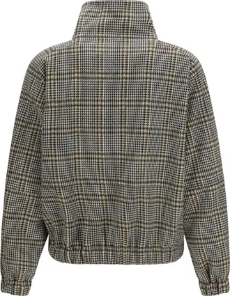 Fabiana Filippi Check Jersey Bomber Jacket - Gray
