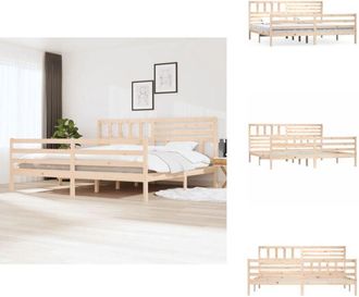 vidaXL Massivholzbett 180x200 cm - Massivholzbette - Kiefernbett - Doppelbett - Bettgestell - Lattenrost