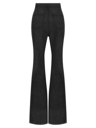 Rick Owens High-Waisted Flared Denim Jeans - Black