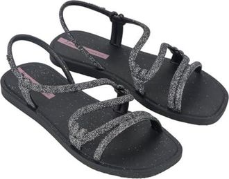 Ipanema Solar Glow Sand Ad, Tongs pour femme, Noir/lilas (Black Glitter Lilac), 41/42 EU