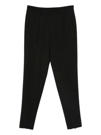 Ermenegildo Zegna pantalon &agrave; taille &eacute;lastiqu&eacute;e - Noir