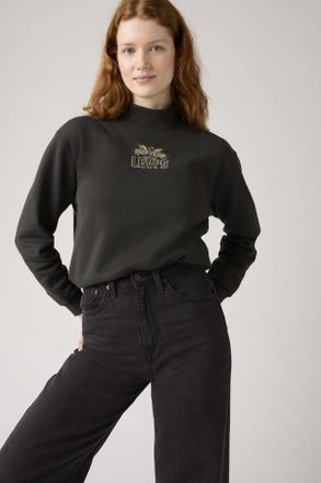 Levi's Sweat Shirt Col Montant Graphique Collins - Femme - Noir / Levis Archival Hd Dark Phantom - XS