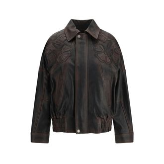 Golden Goose Brauner Viscose Bomber - - Jackets - Damen - Braun - M