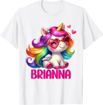 BDAZ Brianna Einhorn-Name, personalisiertes Design T-Shirt