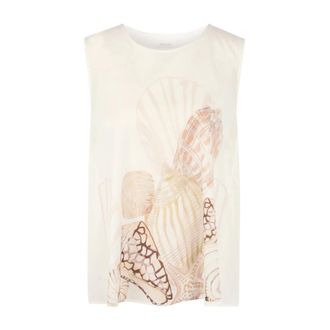 Marc Cain Femme, Tops, Beige, Taille: 38 FR Hauts sans manches