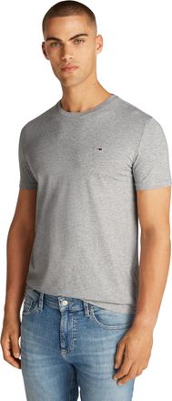 Tommy Jeans Herren T-Shirts Kurzarm Tee Rundhalsausschnitt, Grau (Grey Htr), XXL